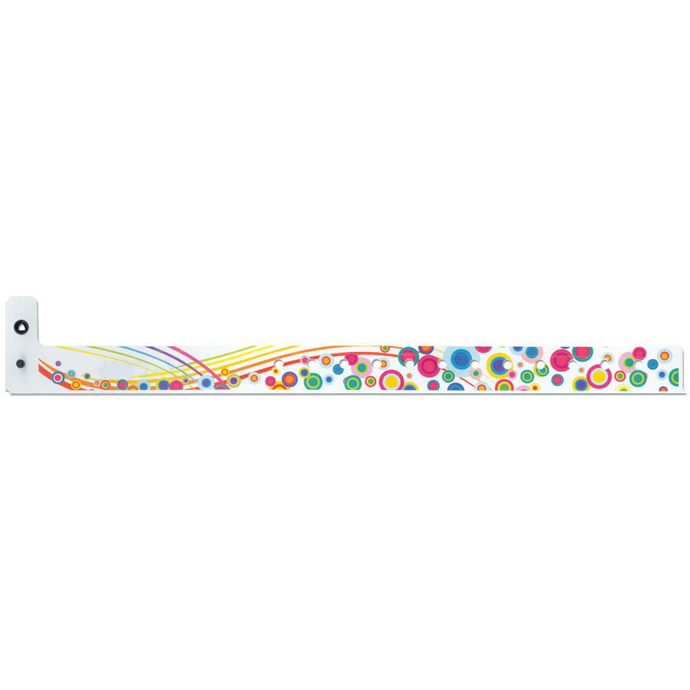 Plastic Colorburst Wristbands 3/4" SuperBand® Expressions 4025 (500/Box)