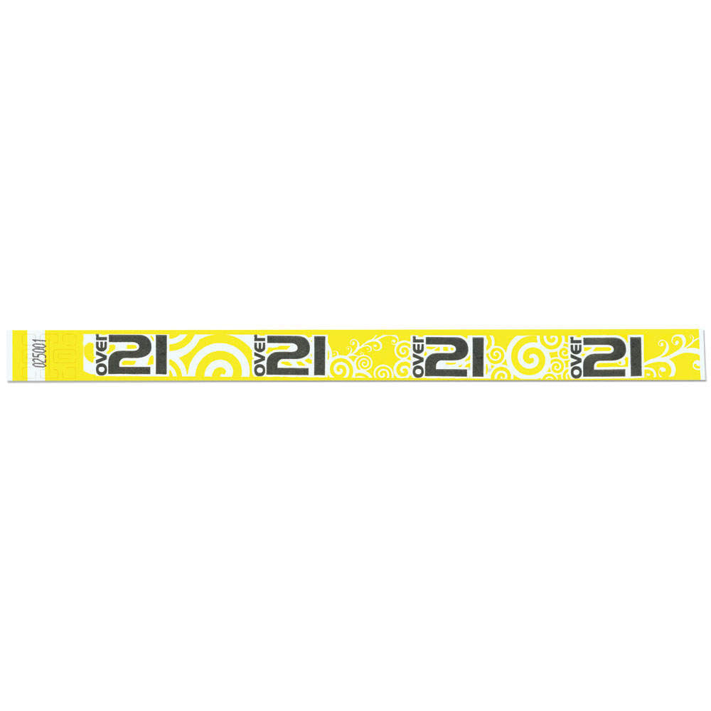 Tyvek® Swirls Design Over 21 Wristbands 3/4" Tytan-Band® Expressions ...